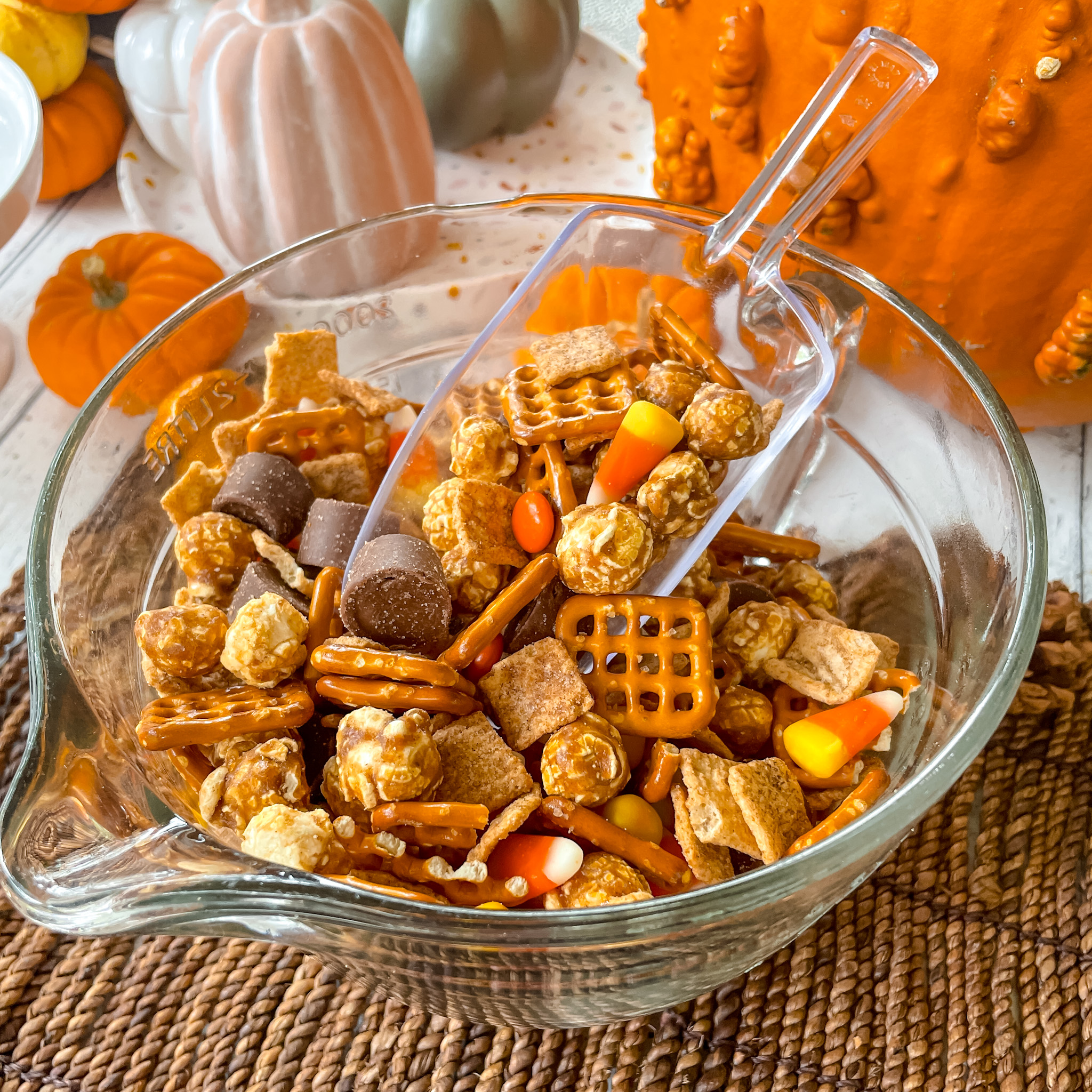 Sweet & Salty Fall Party Mix - Pumpkin Obsessed